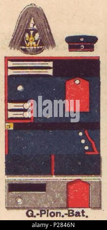 Farbschema der Uniform Pionier-Bataillon Nr 1-11 15-20 Die Uniformen ...