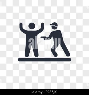 Handcuffs, arrest icon on transparent background. Vector illustration ...