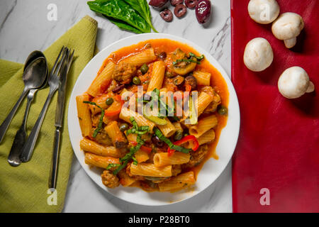 Rigatoni alla zingara with Italian pink vodka sauce sausage mushrooms ...