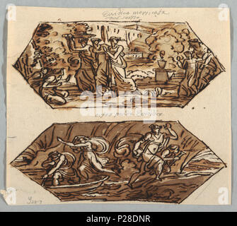 Drawing, Two Episodes with Orpheus and Eurydice Stock Photo - Alamy