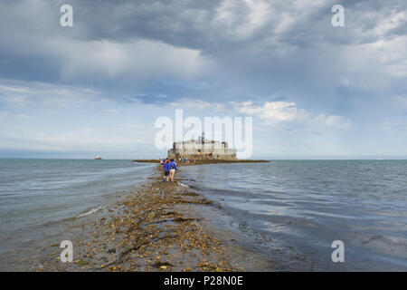 Bembridge and St Helens Fort Walk 2017 on the Isle of Wight, UK. The ...