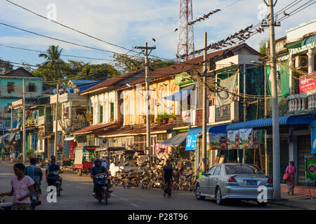 Mawlamyine (Mawlamyaing, Moulmein): house colonial style, , Mon State ...