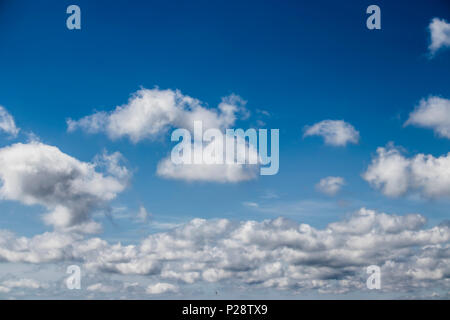 Beatiful blue sky with clouds on a sunny day Stock Photo - Alamy