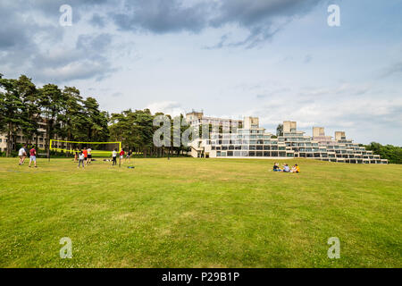 Ziggurats at the University of East Anglia UEA in Norwich UK - the ...