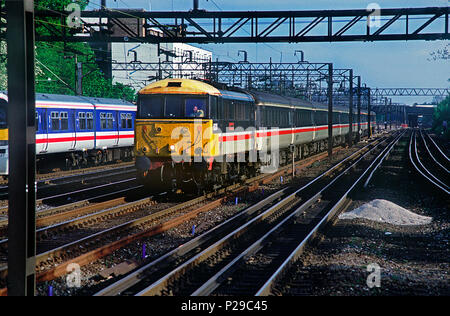 Class 86 electric locomotive number 86256 with a matching rake of ...