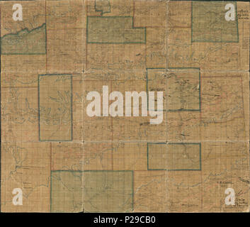 Map of Tioga County, Pennsylvania Stock Photo - Alamy