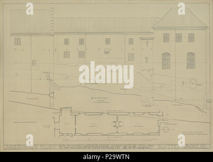 Slottet søndre del - no-nb digimanus 154804 Stock Photo - Alamy