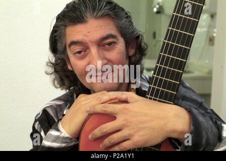 The flamenco guitarist Moraíto Chico (Manuel Moreno Junquera) during a ...