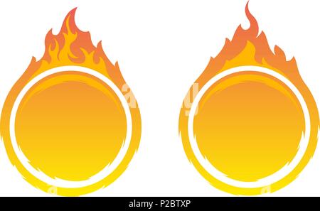 Round fire frames Stock Vector Image & Art - Alamy