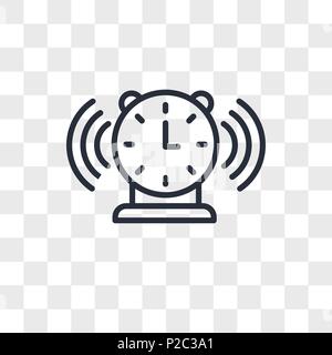 Buzzer icon logo sign vector outline in black and white color Stock ...
