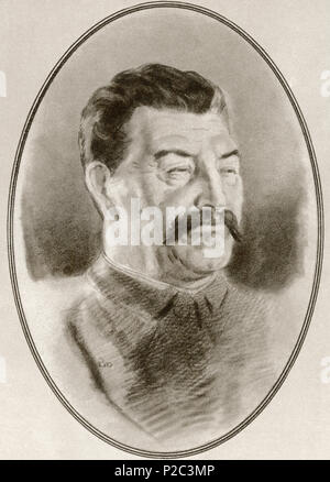Joseph Stalin portrait. Soviet Russian ruler, leader, dictator. 1879 ...