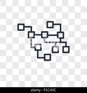 Relational database linear icon. Thin line illustration. Big data. Server. Contour symbol ...