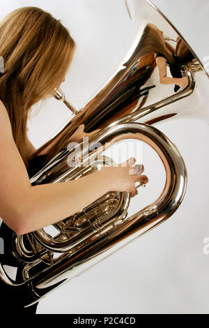 Tuba in playing position Stock Photo - Alamy