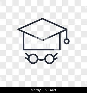 Mortarboard vector icon isolated on transparent background, Mortarboard ...