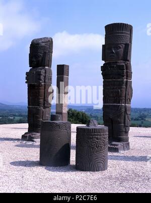 Mexico.Hidalgo.Z.A. de Tula.Cultura Tolteca.Templo de Quetzalcoatl ...
