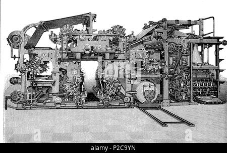 Rotary Printing Press, 19th Century Stock Photo - Alamy