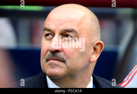 Russia manager Stanislav Cherchesov during the FIFA World Cup 2018 ...