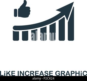 Increase icon. Monochrome simple sign from performance collection. Increase icon for logo ...