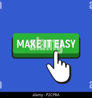 easy to use button. rounded sign isolated on white background Stock ...