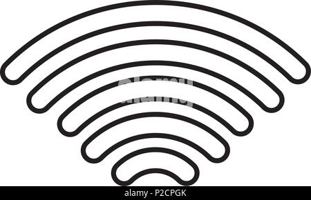 line digital wifi mobil connection signal vector illustration Stock ...