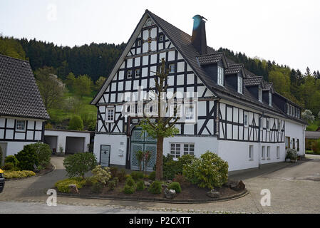 Typical German Fachwerk Houses made of a combination of stone and ...