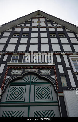 Typical German Fachwerk Houses made of a combination of stone and ...