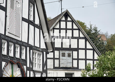 Typical German Fachwerk Houses made of a combination of stone and ...
