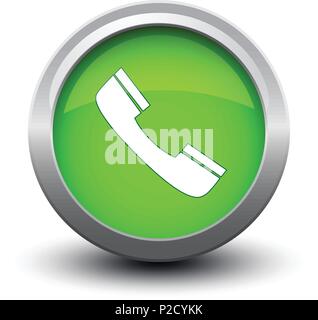 button telephone call 2d on white background Stock Vector Image & Art ...