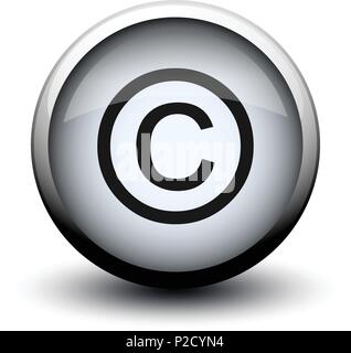 copyright icon on white background. copyright sign. flat style ...