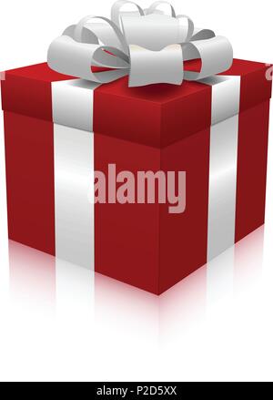 gift box with ribbon on white background vector illustration design ...