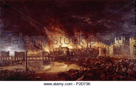 The Great Fire of London, 1666. The catastrophe occurred during Stock ...