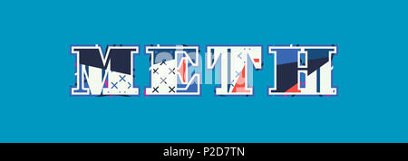 The word METH concept written in colorful abstract typography Stock ...