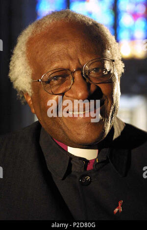 South African Archbishop Desmond Tutu, right, and Myanmar opposition ...
