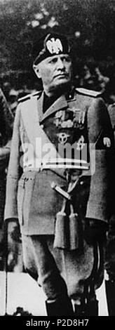 The Head of the Italian Government Benito Mussolini smoking a cigarette ...