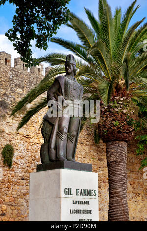 Lagos, Algarve, Portugal. Statue of Gil Eanes or Eannes. 15th-century ...