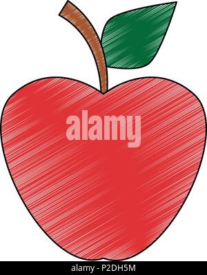 Apple fruit isolated scribble Stock Vector Image & Art - Alamy