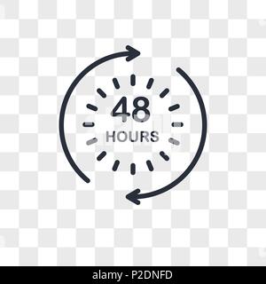 48 hours on transparent background. 48 hours sign. flat style. 48 hours ...