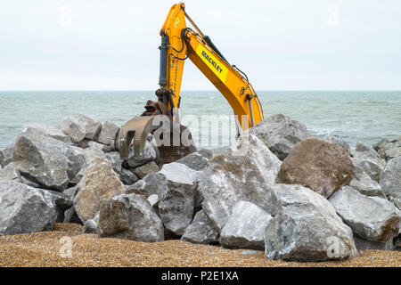 Stockpiling of 6-9 tonne rock for the Hastings coast protection works ...