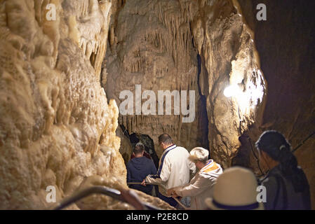 A glimpse inside the Atta caves in Attendorn deep underground with lots ...
