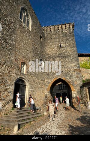 The fortified church of Sainte-Marie-Madeleine in the medieval town of ...