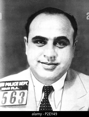 Mug shot of Al Capone in Philadelphia, Pennsylvania, where he had been ...