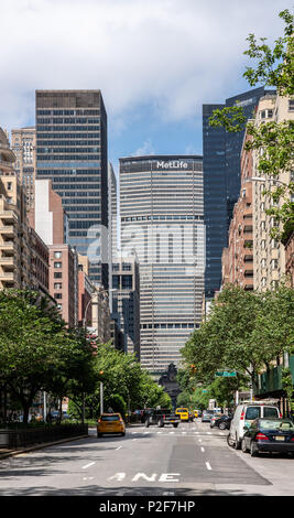 Cityscape from street level with NYC energy, urban design, and people ...