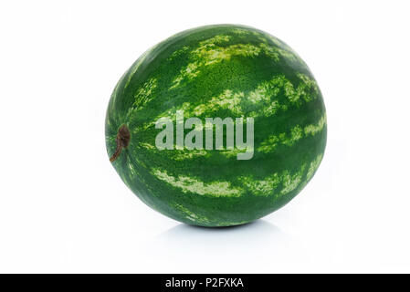 Single whole watermelon isolated on white background Stock Photo - Alamy