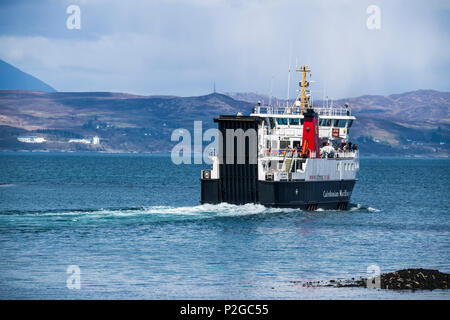 Isle of Skye ferry from Mallaig to Skye crossing the Sound of Sleat ...