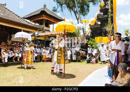 Traditional dance, Odalan temple festival, Sidemen, Bali, Indonesia ...