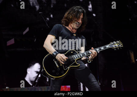 Stef Burns, pseudonym of Stephan Birnbaum, performing live on stage ...