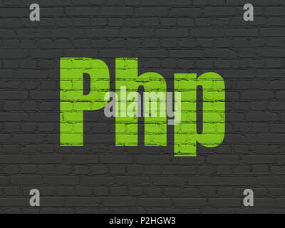 Database concept: Php on wall background Stock Photo - Alamy