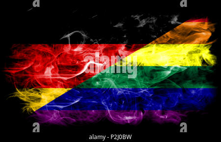 Germany Gay smoke flag, LGBT Germany flag Stock Photo - Alamy