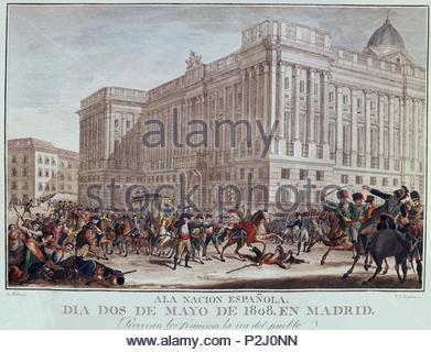 The insurrection at Madrid, Spain, 2nd May 1808 when the citizens Stock ...