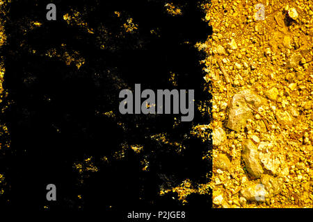 Grunge Ultra yellow Ground like on Mars, land texture, sand surface ...